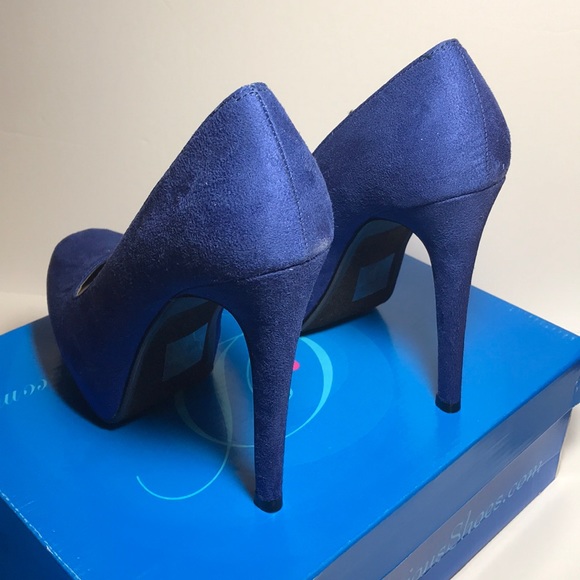 Delicious | Shoes | My Delicious Shoes Twilight Blue Heels Sz 65 Euc ...